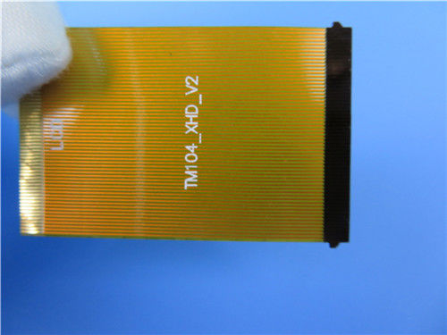 Single Layer Flex PCB Built on 1oz polyimide with polyimide stiffener ...