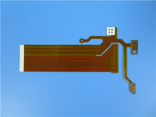 2 Layer Flexible Printed Circuit PCB (FPC) Built on Polyimide With FR4 Stiffener for Embedded ...