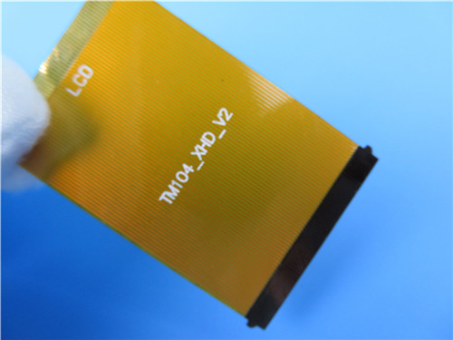 Single Layer Flex PCB Built on 1oz polyimide with polyimide stiffener ...